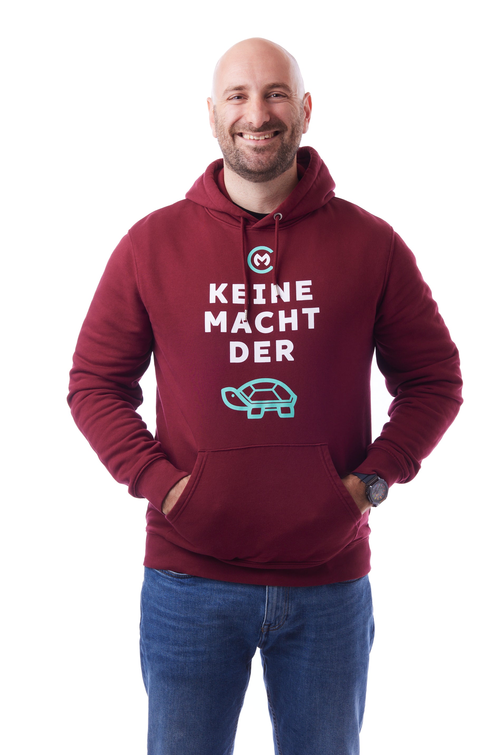 Hoodie "Keine Macht der Schildkröte" (Burgundy) – Car Maniac Shop